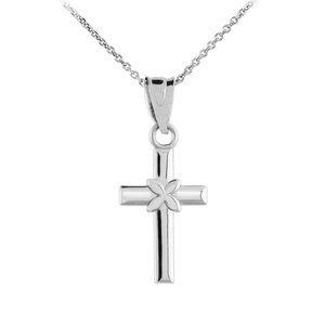 Element Shine | Jewelry | Silver Four Leaf Clover Cross Pendant ...